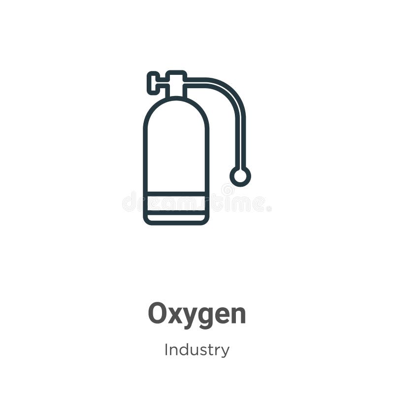 Oxygen Outline Vector Icon. Thin Line Black Oxygen Icon, Flat Vector ...