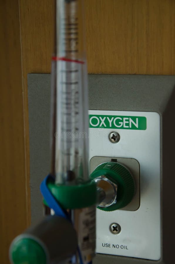 Oxygen Panel in the Patient Room Stock Image - Image of inhalation ...