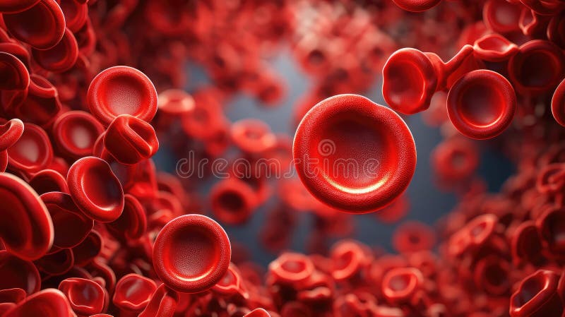 Oxygen red blood cell stock illustration. Illustration of flexibility ...
