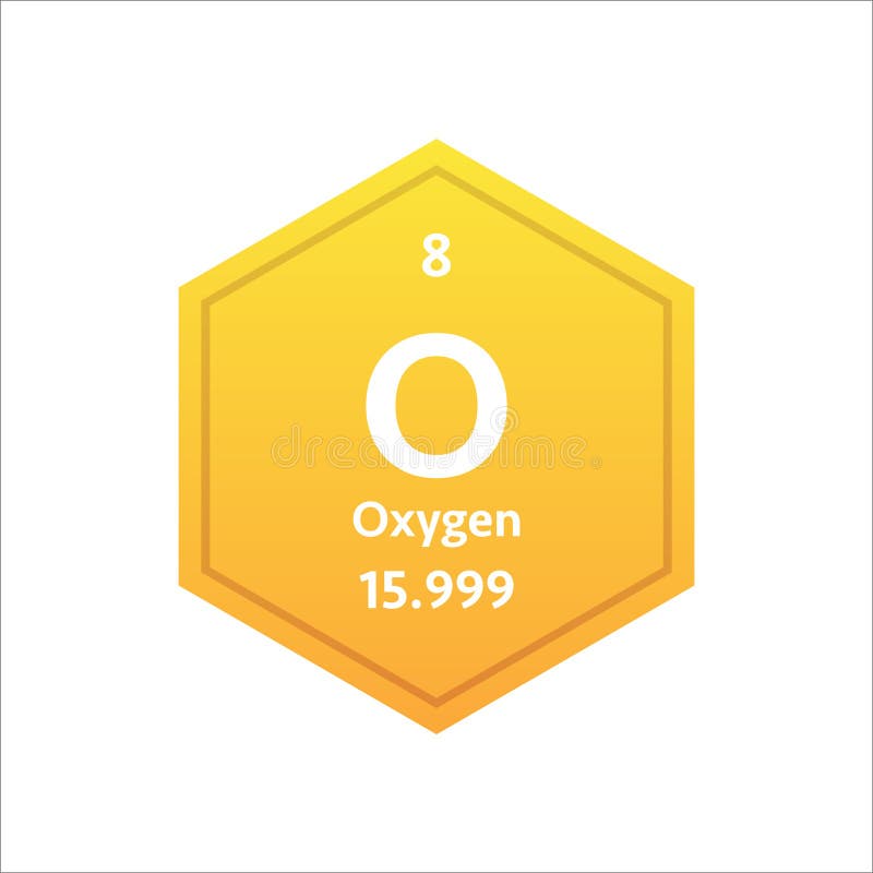 Oxygen Symbol. Chemical Element of the Periodic Table. Vector Stock ...