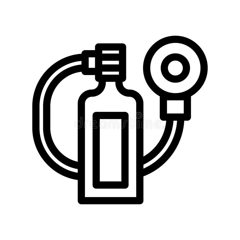 Oxygen Tank Line Icon Illustration Vector Graphic Stock Vector ...