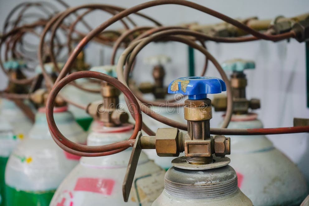 Oxygen Tank in the Hospital Stock Photo - Image of emergency ...