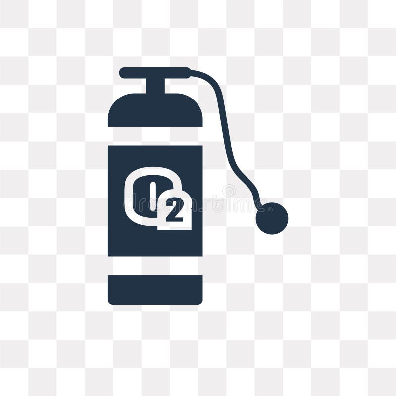 Oxygen Tank Vector Icon Isolated on Transparent Background, Line Stock ...