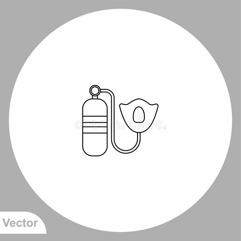 Oxygen Tank Vector Icon Sign Symbol Stock Illustration - Illustration ...