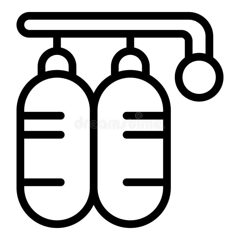 Oxygen Tanks Hanging on a Rack Icon Stock Vector - Illustration of ...