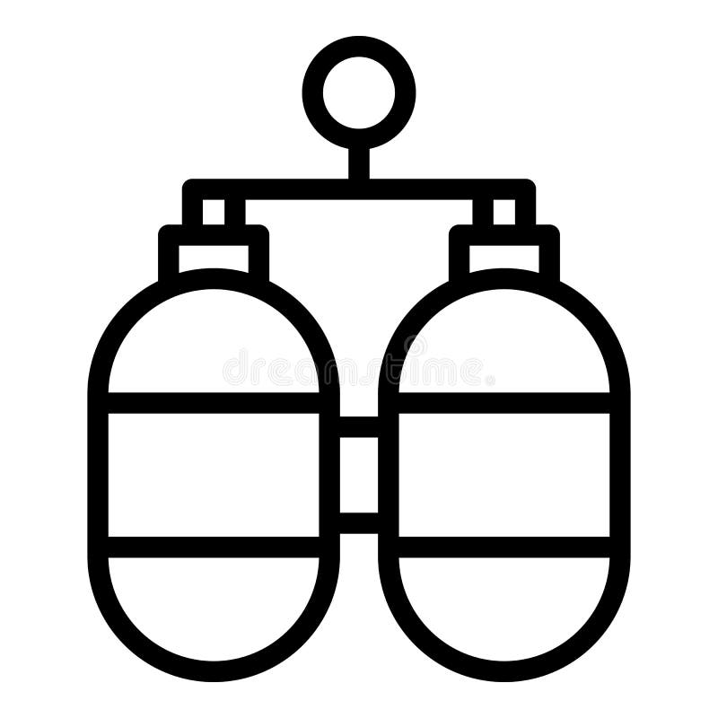 Oxygen Tanks Icon Outline Vector. Concentrator Equipment Stock Vector ...