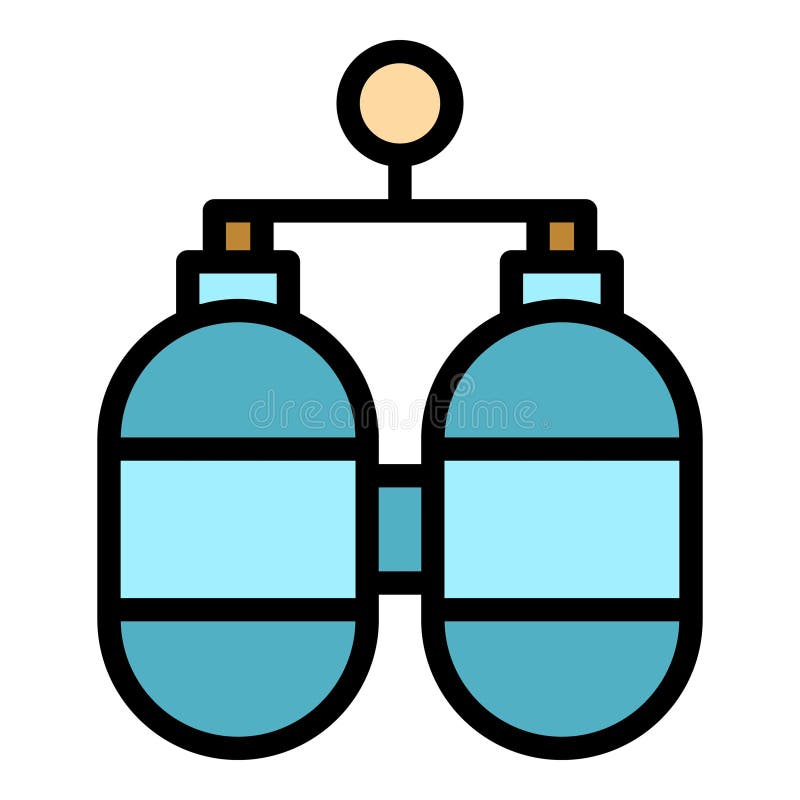 Oxygen Tanks Icon Vector Flat Stock Vector - Illustration of ...