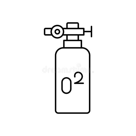 Oxygen Tanks Outline Vector Icon that Can Easily Edit or Modify. Stock ...