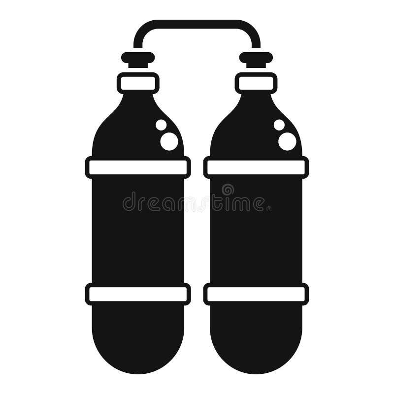 Scuba Diving Oxygen Tanks with Harness for Breathing Underwater Stock ...