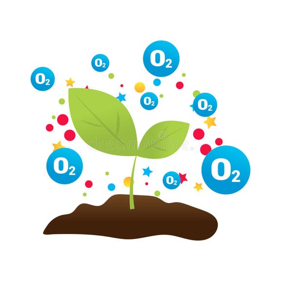 Oxygen Vector Cartoon Illustration on the White Background Stock ...