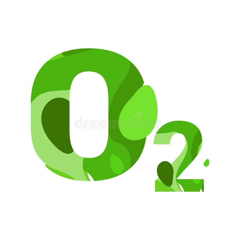 Oxygen Vector Cartoon Illustration on the White Background Stock ...
