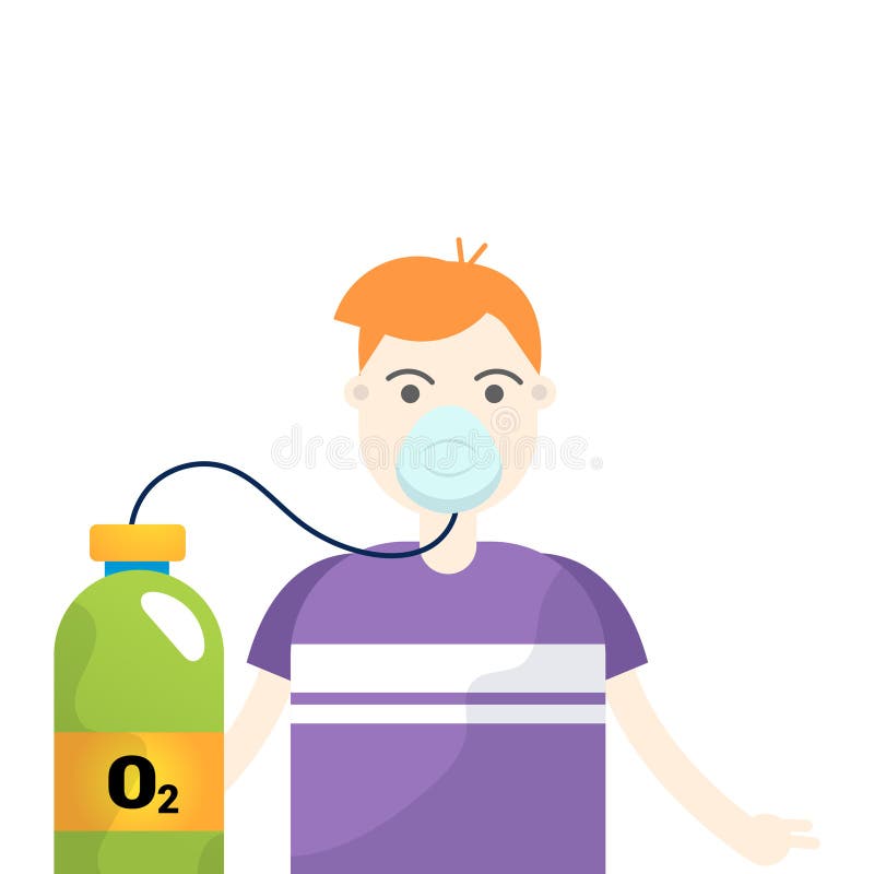 Oxygen Vector Cartoon Illustration on the White Background Stock ...