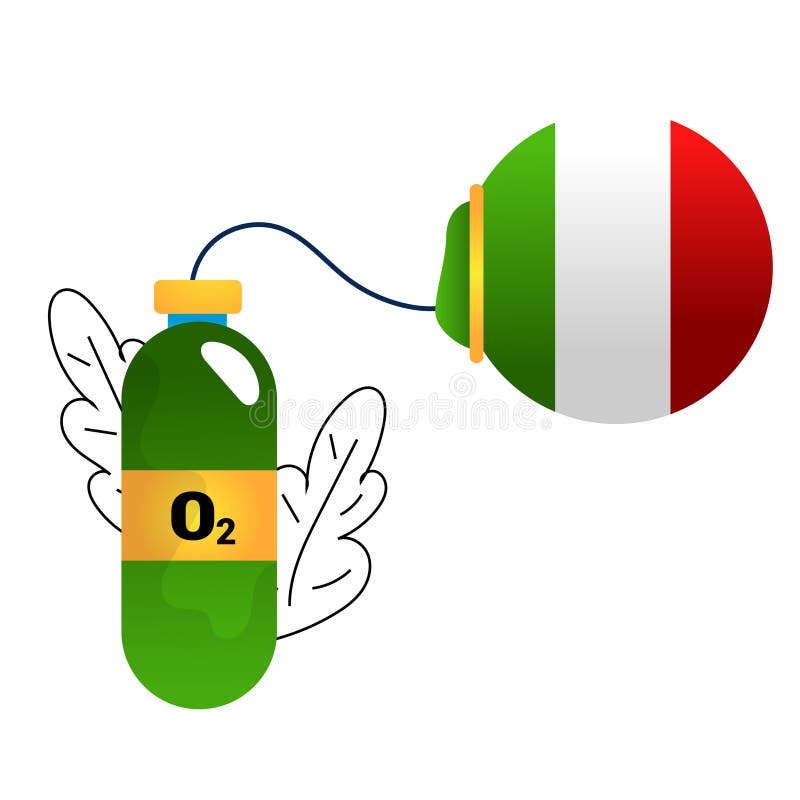 Oxygen Vector Cartoon Illustration on the White Background Stock ...