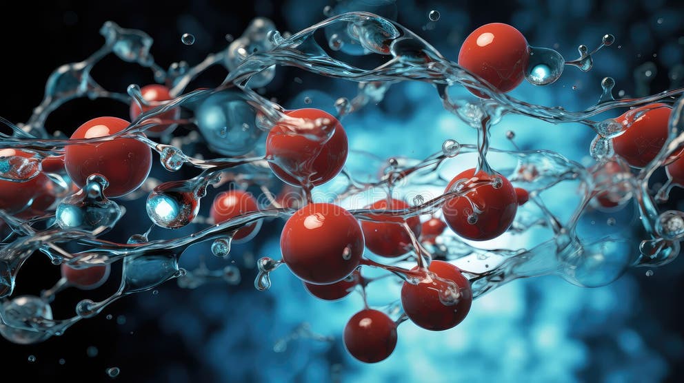 Oxygen water molecules stock illustration. Illustration of electrolysis ...