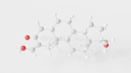 Oxymetholone Molecule 3d, Molecular Structure, Ball and Stick Model ...