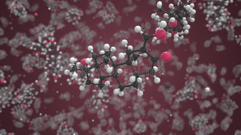 Oxymetholone Molecule Made with Balls, Scientific Molecular Model ...