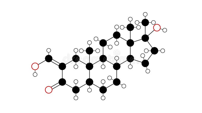 Oxymetholone Molecule, Molecular Structures, Androgen, 3d Model ...