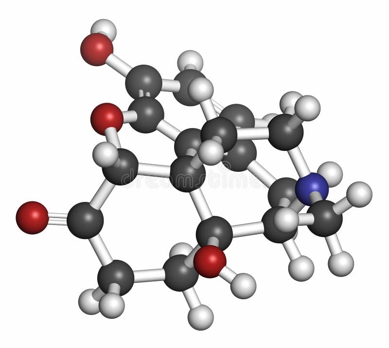 Oxymorphone Opioid Analgesic Drug Molecule. Skeletal Formula. Stock ...