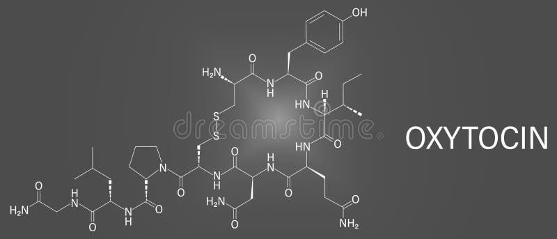Oxytocin Hormone Molecule. Skeletal Formula Stock Vector - Illustration ...