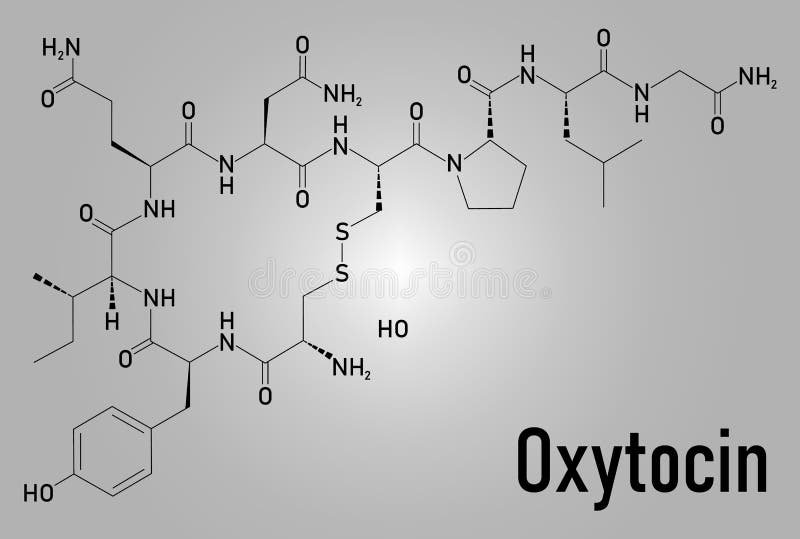 Oxytocin Hormone Molecule. Skeletal Formula Stock Vector - Illustration ...