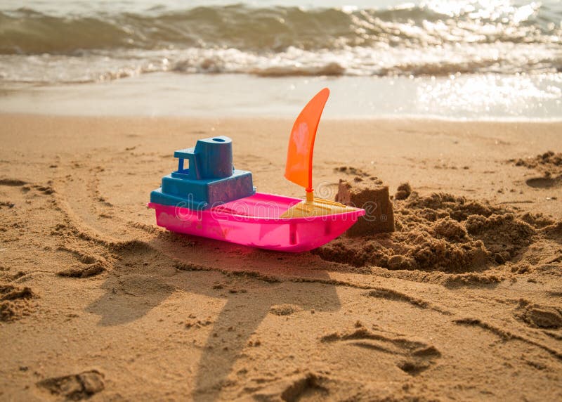 Oy on the Beach Sand Castle Build Stock Image - Image of sand, build ...