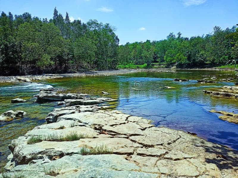 This is the Oya River in Indonesia Stock Photo - Image of green, water ...