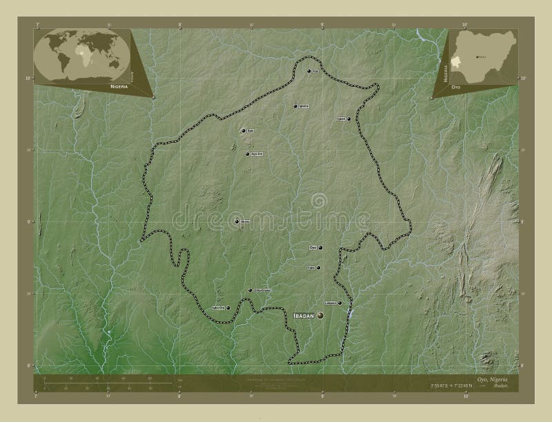 Oyo, Nigeria. Wiki. Labelled Points of Cities Stock Illustration ... Oyo, Nigeria. Wiki. Labelled Points of Cities Stock Illustration ...