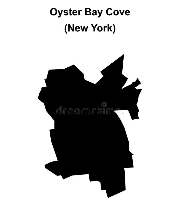 Oyster Bay Cove Outline Map Stock Vector - Illustration of design ...