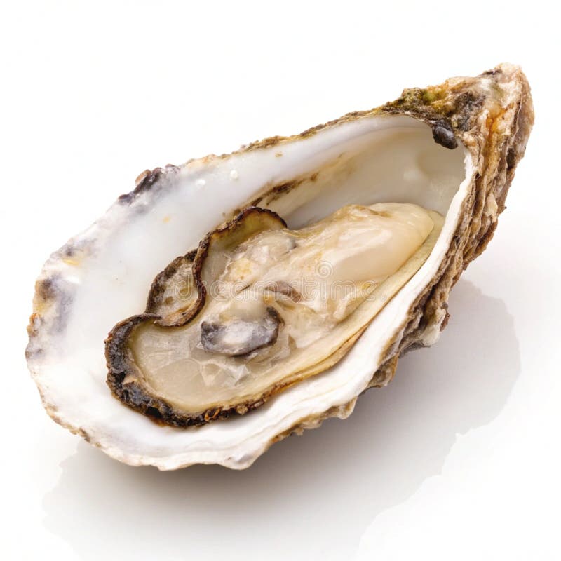 Oyster Isolated on White Background Stock Illustration - Illustration ...