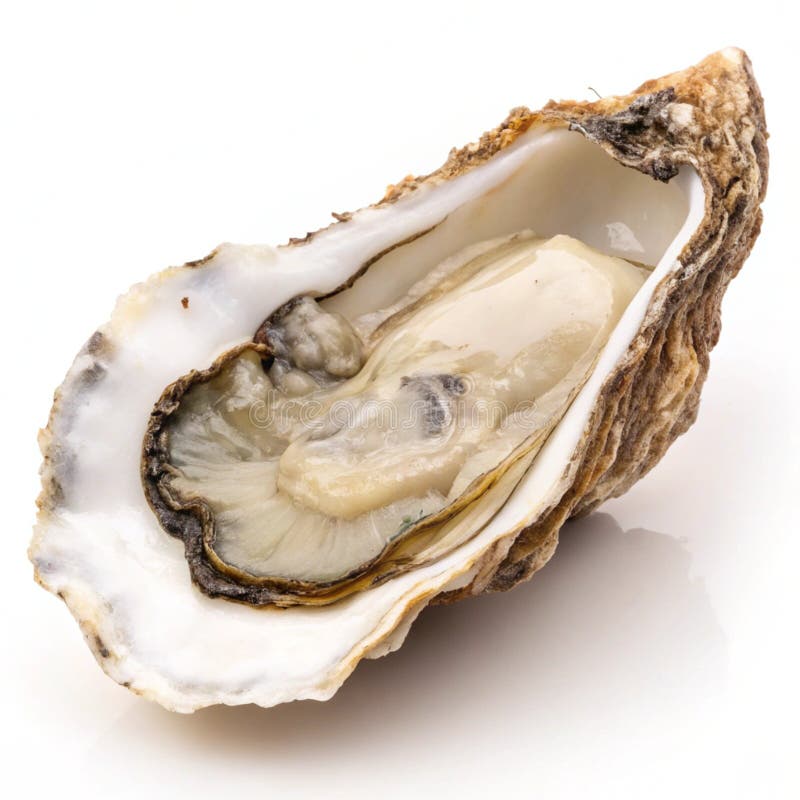 Oyster Isolated on White Background Stock Illustration - Illustration ...
