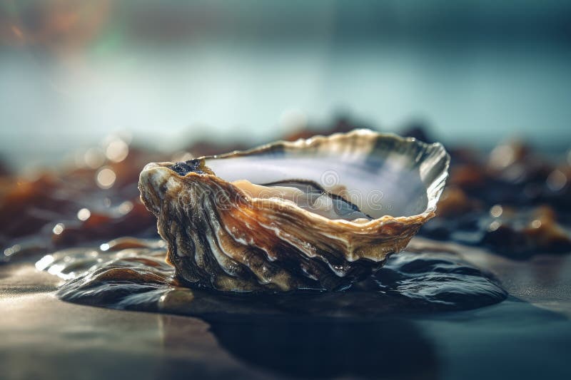 Oyster Open Shell. Generate Ai Stock Illustration - Illustration of ...