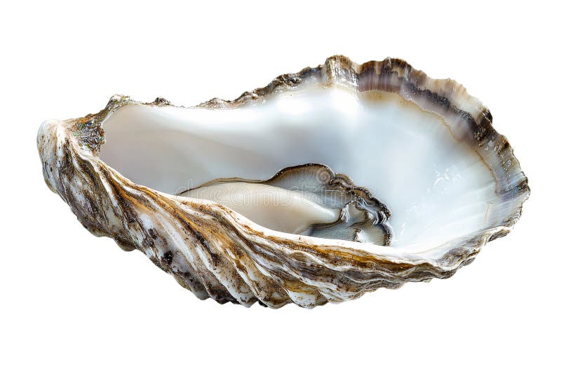 Oyster Shell Isolated on White Background Stock Illustration ...