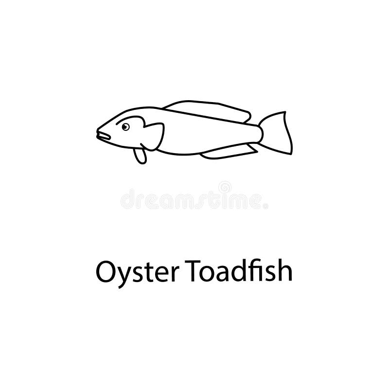 Oyster Toadfish Icon. Element of Marine Life for Mobile Concept and Web ...