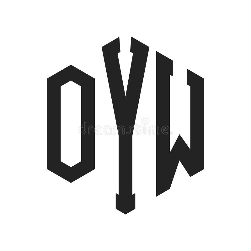 OYW Logo Design. Initial Letter OYW Monogram Logo Using Hexagon Shape ...