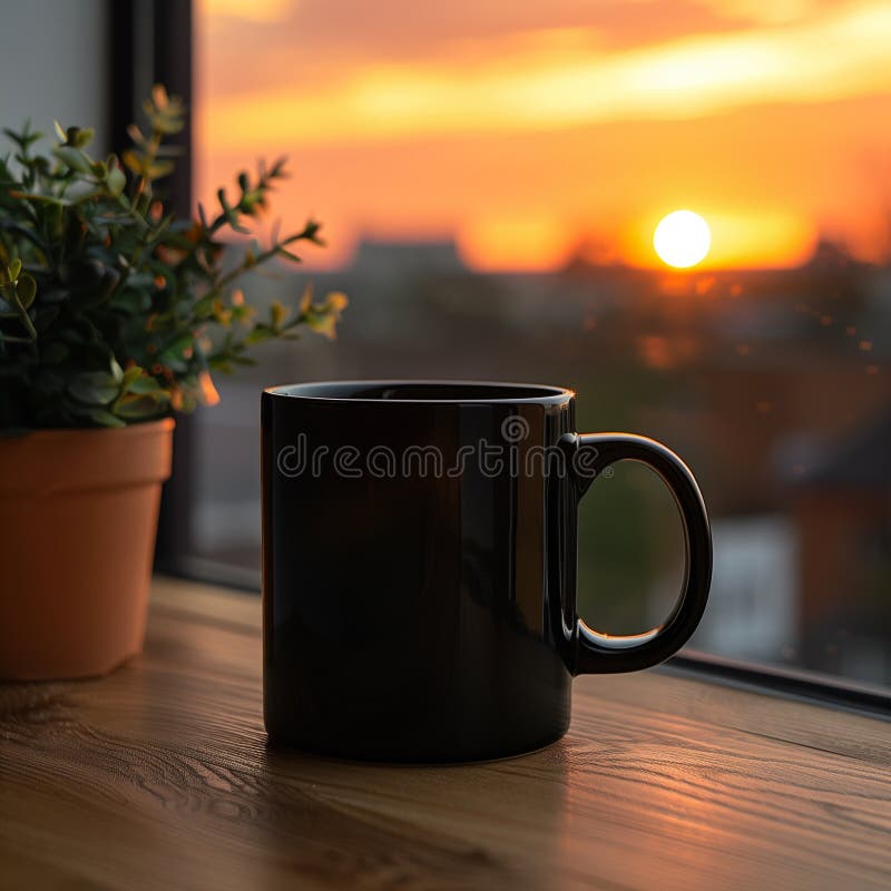 11oz Black Mug Mockup 11oz Cup Mockup Black Print on Demand Instant ...