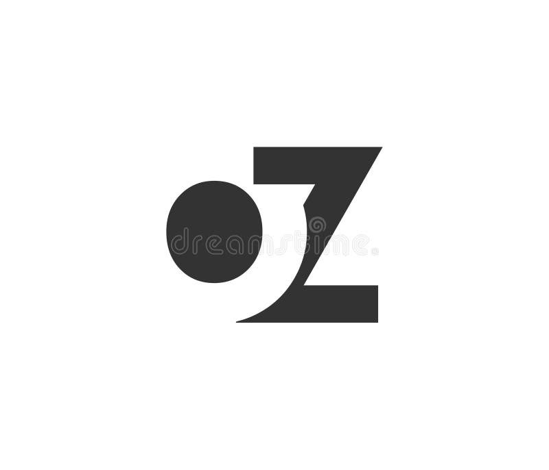 OZ Creative Geometric Initial Based Modern and Minimal Logo. Letter O Z Trendy Fonts Stock ...