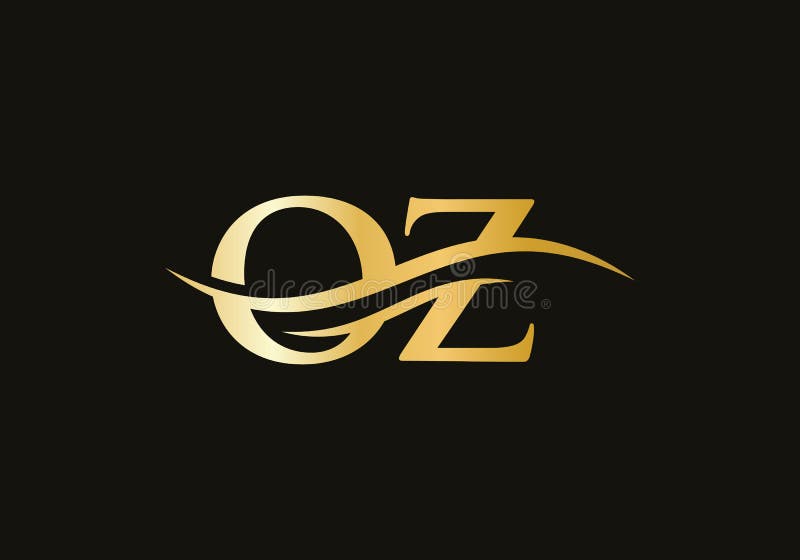 OZ Logo Design Vector. Swoosh Letter OZ Logo Design. Initial OZ Letter ...