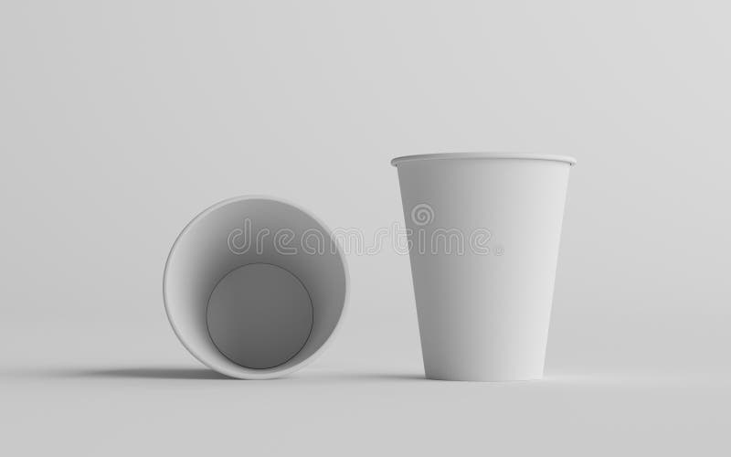 12 Oz. / 355ml Single Wall Paper Regular / Medium Coffee Cup Mockup ...