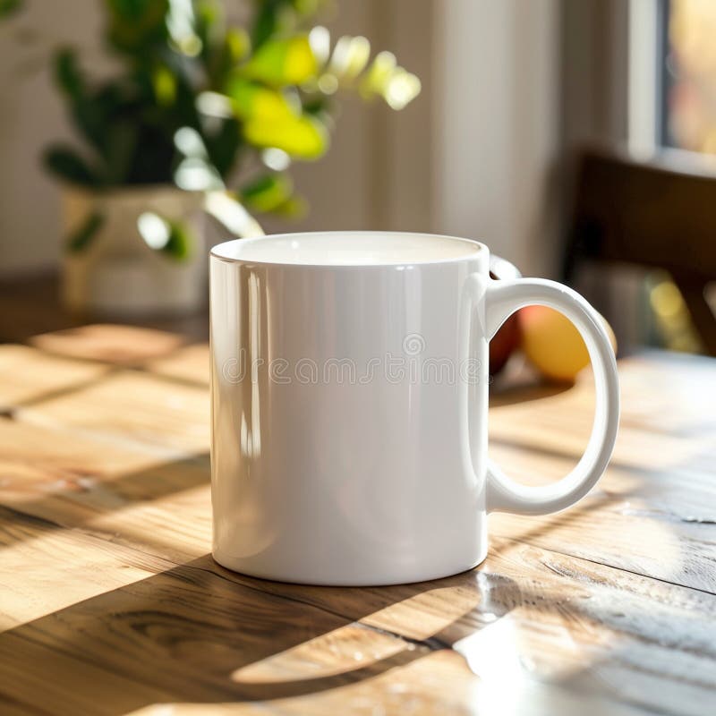 11oz Mug Mockup Window Table View 11oz Mockup White Mug for Print on ...