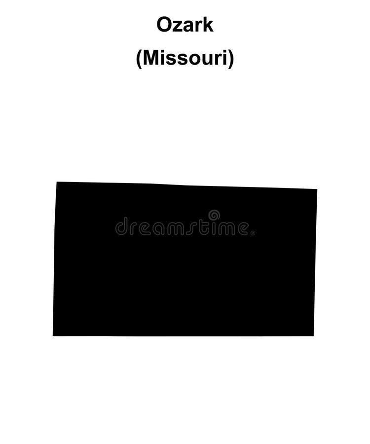 Ozark outline map stock illustration. Illustration of tourism - 361615419