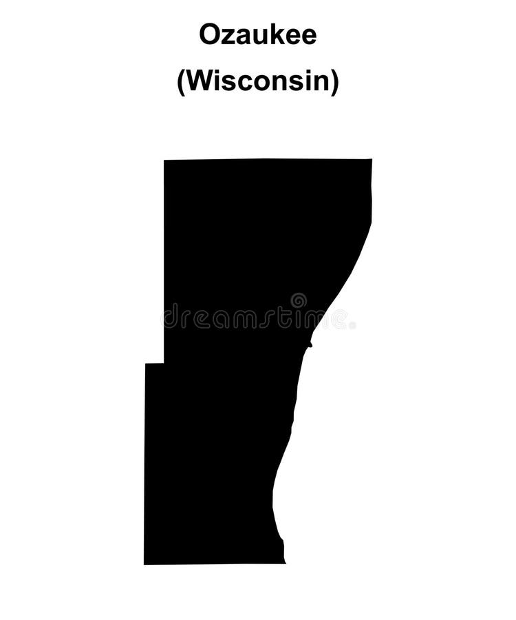 Ozaukee outline map stock vector. Illustration of tourism - 361876411