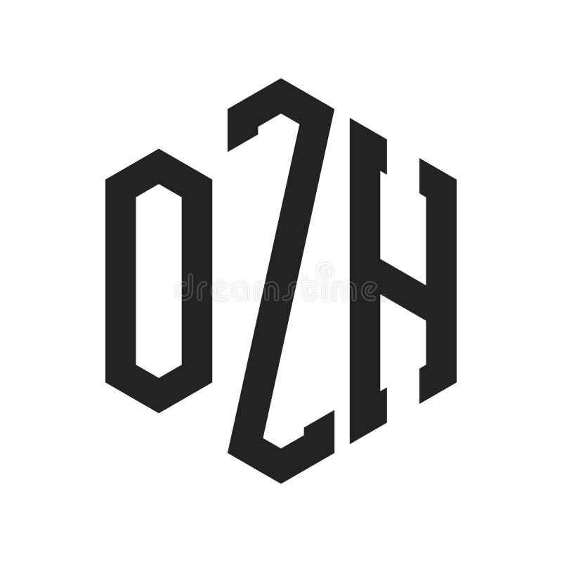 OZH Logo Design. Initial Letter OZH Monogram Logo Using Hexagon Shape Stock Illustration ...