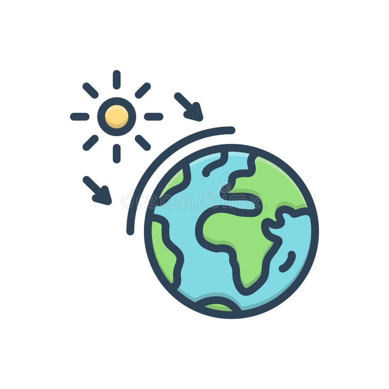 Color Illustration Icon for Ozone, World and Earth Stock Illustration ...