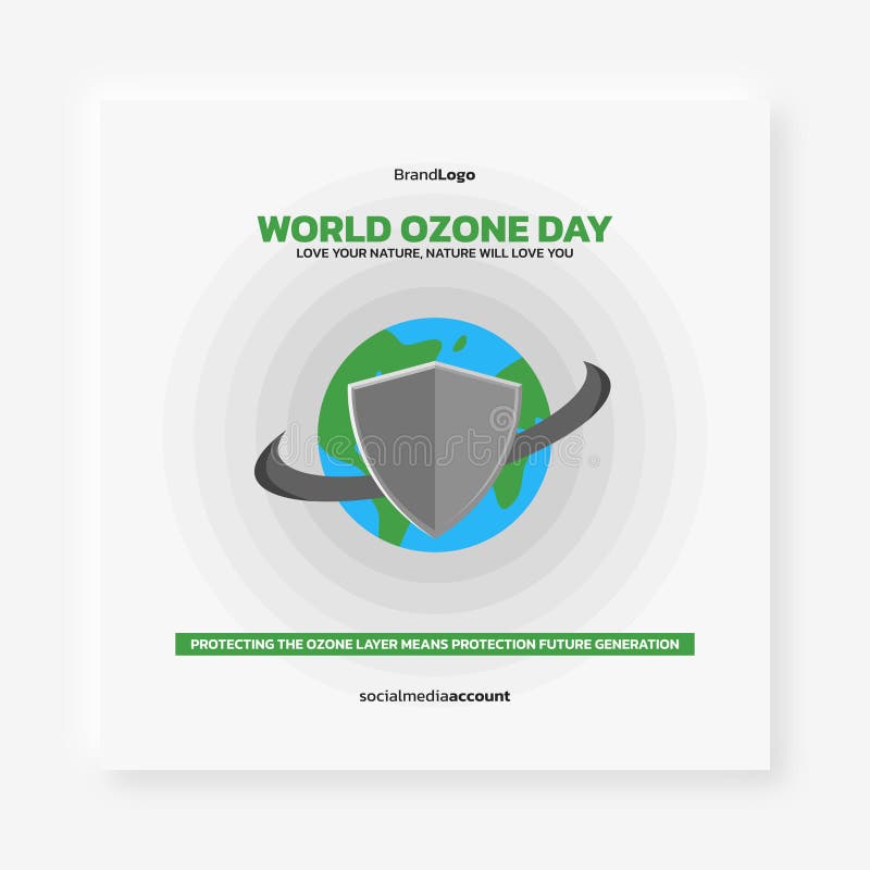 Ozone Layer Protection Day Social Media Poster Design Template Stock ...