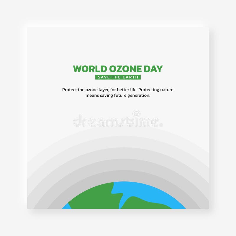 Ozone Layer Protection Day Social Media Poster Design Template Stock ...