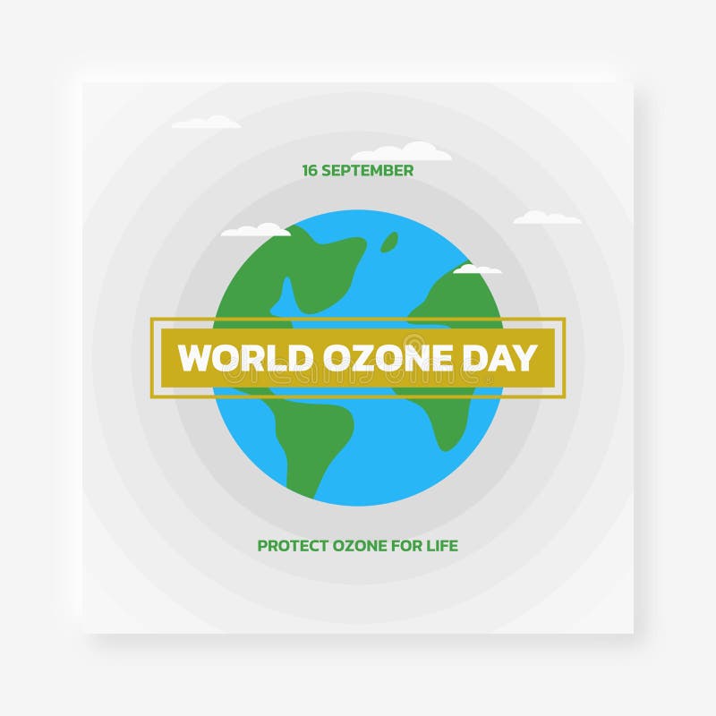 Ozone Layer Protection Day Social Media Poster Design Template Stock ...