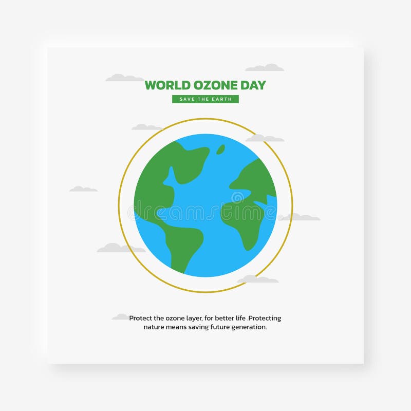 Ozone Layer Protection Day Social Media Poster Design Template Stock ...