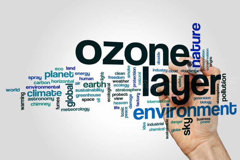 Ozone Layer. Blue Sky with White Clouds. Stock Image - Image of space ...