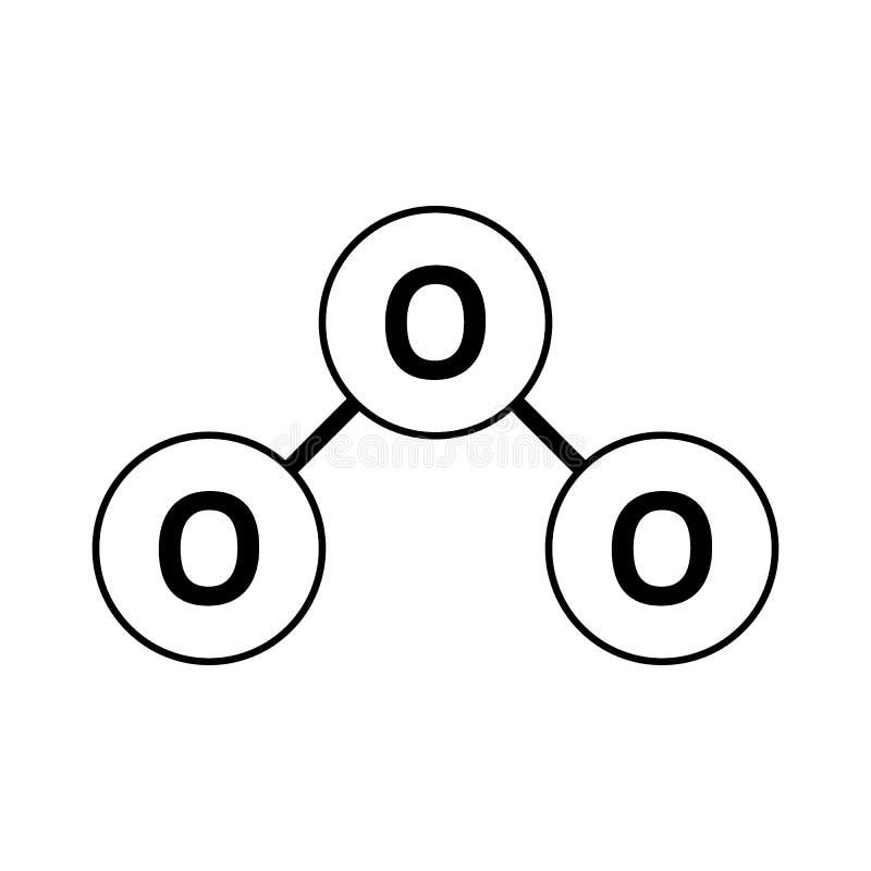 Molecules ozone and oxygen stock vector. Illustration of medicine ...