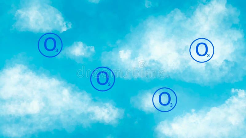 Ozone Molecule, Molecular Oxygen is in the Air Stock Footage - Video of ...
